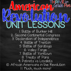 Teaching the American Revolution - Thrive in Grade Five