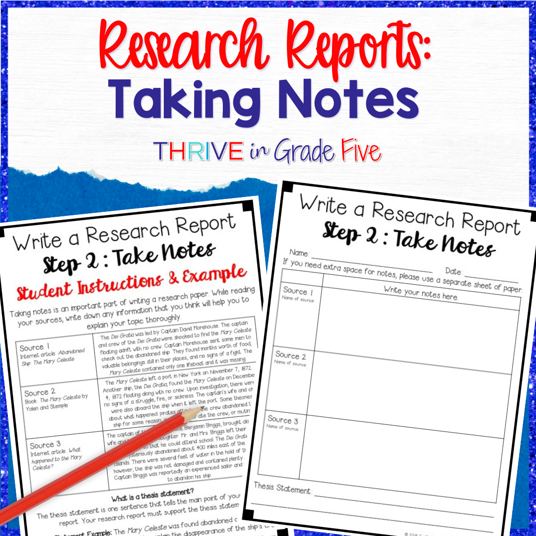 The Step-By-Step Guide to Teaching Research Reports - Thrive in Grade Five