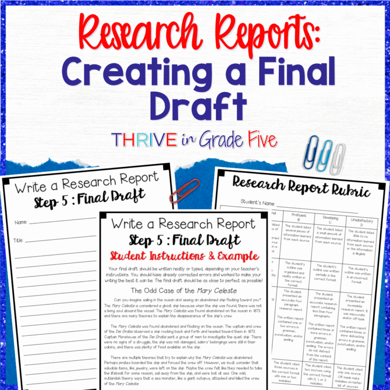 The Step-By-Step Guide to Teaching Research Reports - Thrive in Grade Five