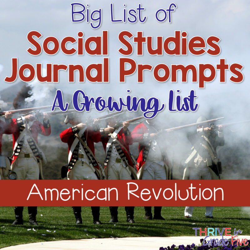 Big List of Social Studies Journal Prompts - A Growing List - Thrive in ...
