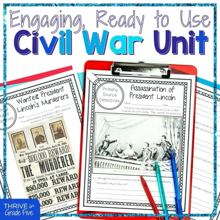 Using Civil War Primary Sources - 3 Engaging Ideas - Thrive in Grade Five