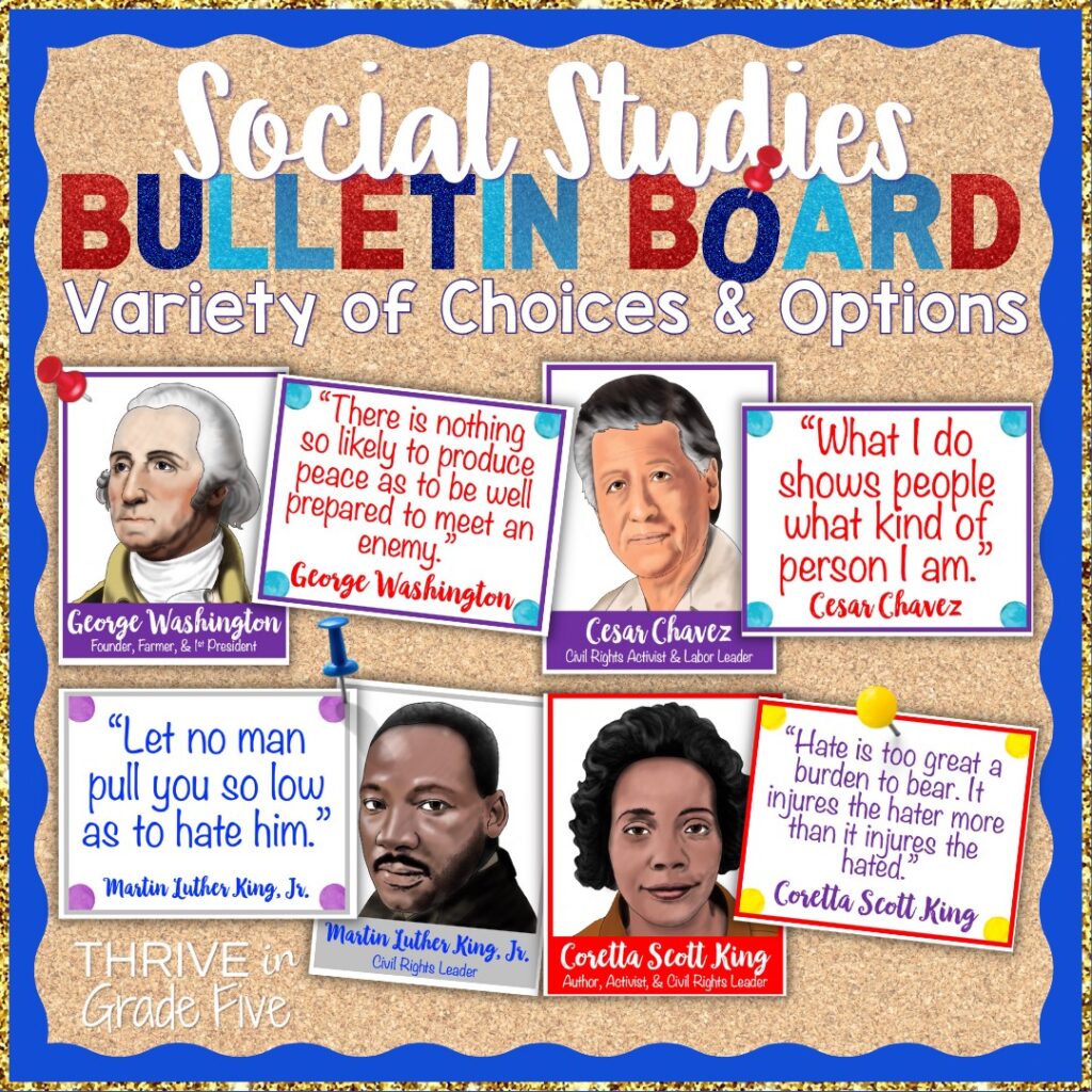 Easy Bulletin Board Idea for Social Studies - Thrive in Grade Five