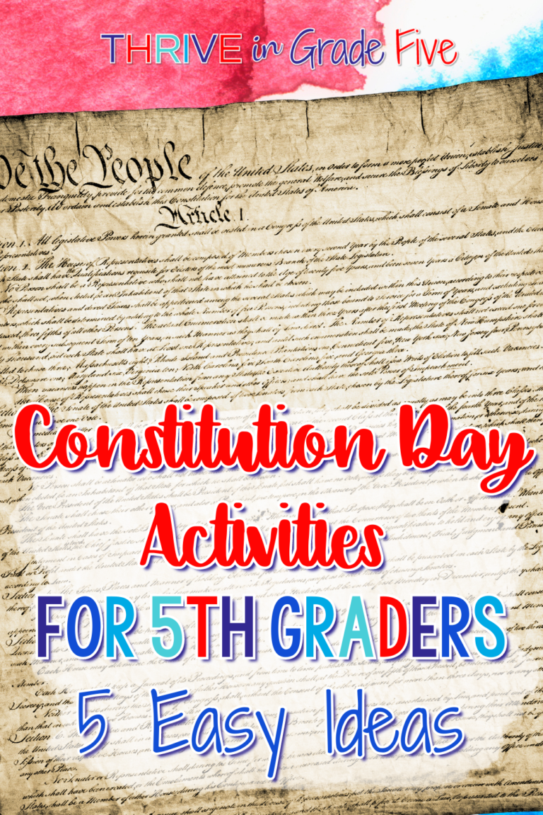 Constitution Day Activities for 5th Graders - 5 Easy Ideas - Thrive in ...