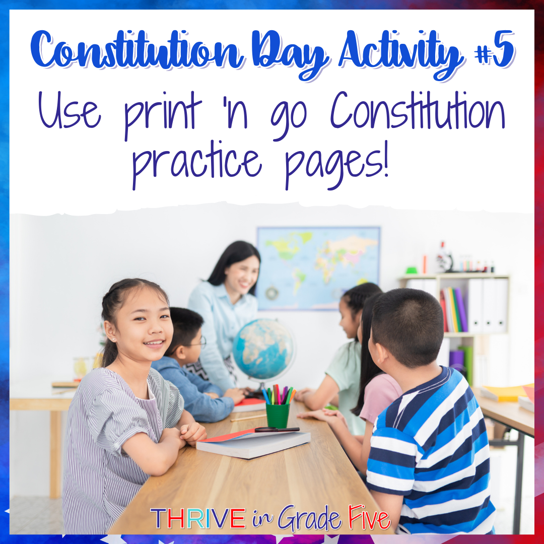 Constitution Day Activities for 5th Graders - 5 Easy Ideas - Thrive in ...