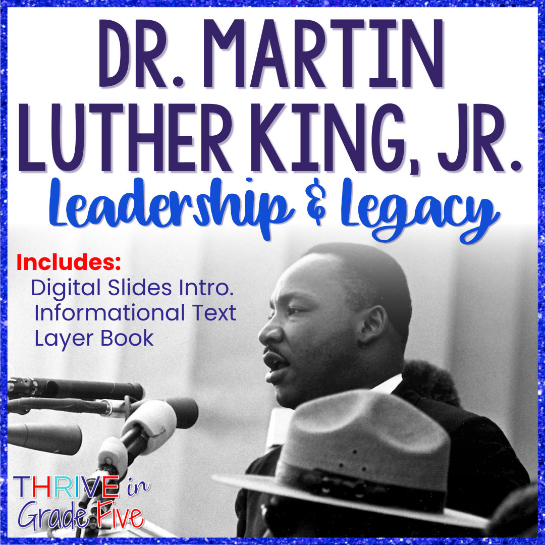How to Celebrate Martin Luther King, Jr. Day in 5th Grade - Thrive in ...