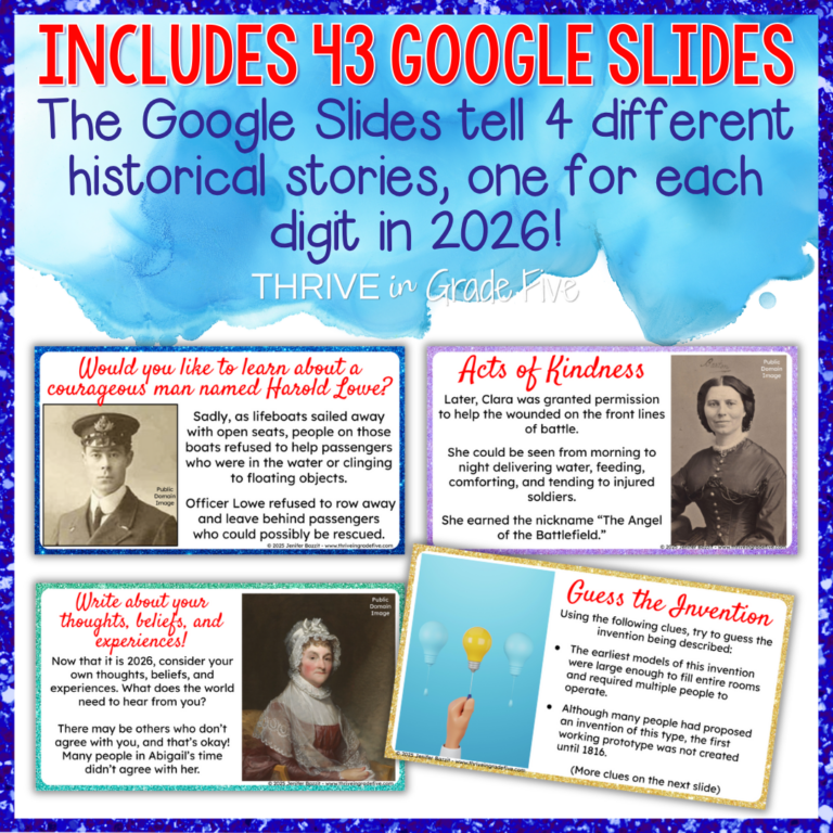 New Year Activities for 5th Grade - Meaningful & No Prep - Thrive in ...