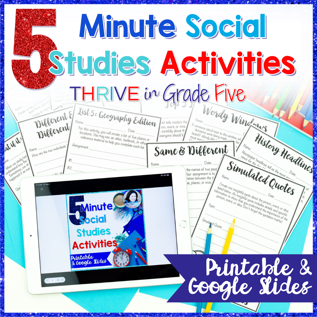 How to Teach Social Studies in 30 Minutes or Less - Thrive in Grade Five