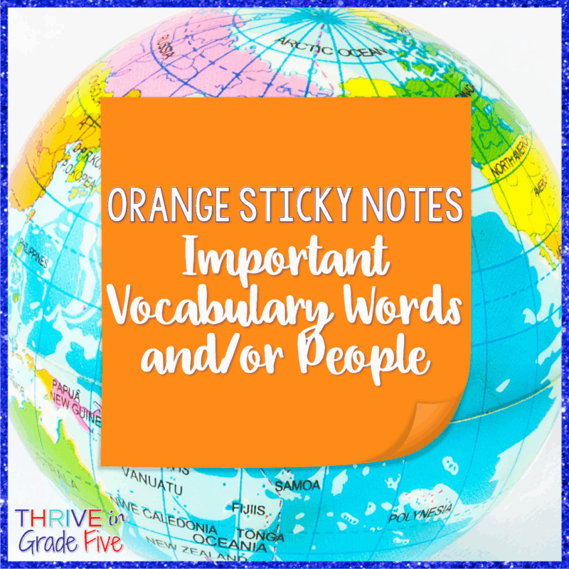 Sticky Note Challenge for Social Studies - Thrive in Grade Five