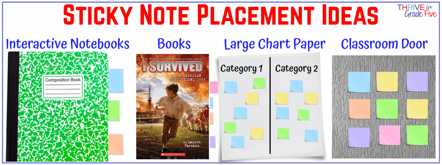 Sticky Note Challenge for Social Studies - Thrive in Grade Five